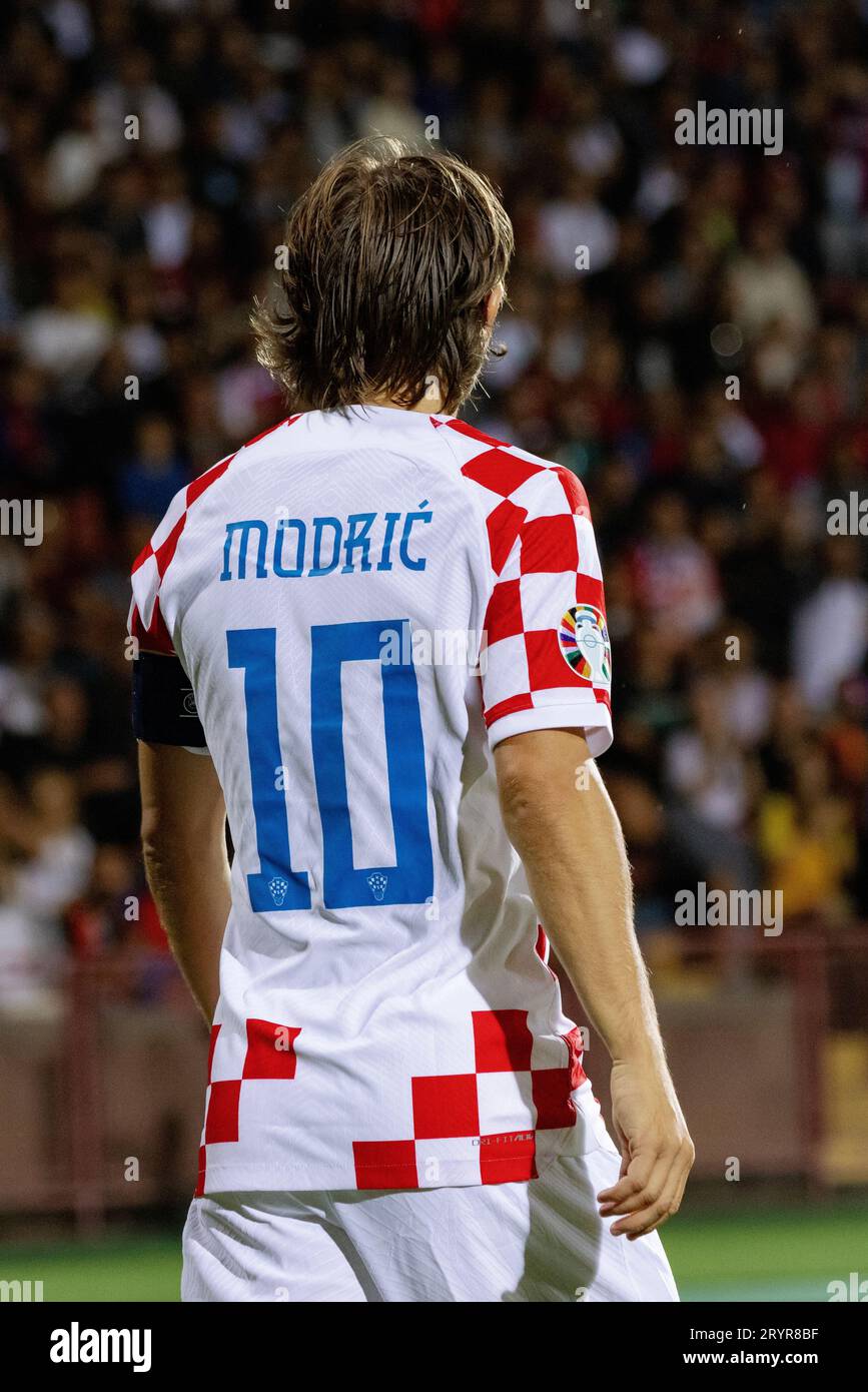A portrait of Luka Modric, the Croatian national football team captain ...