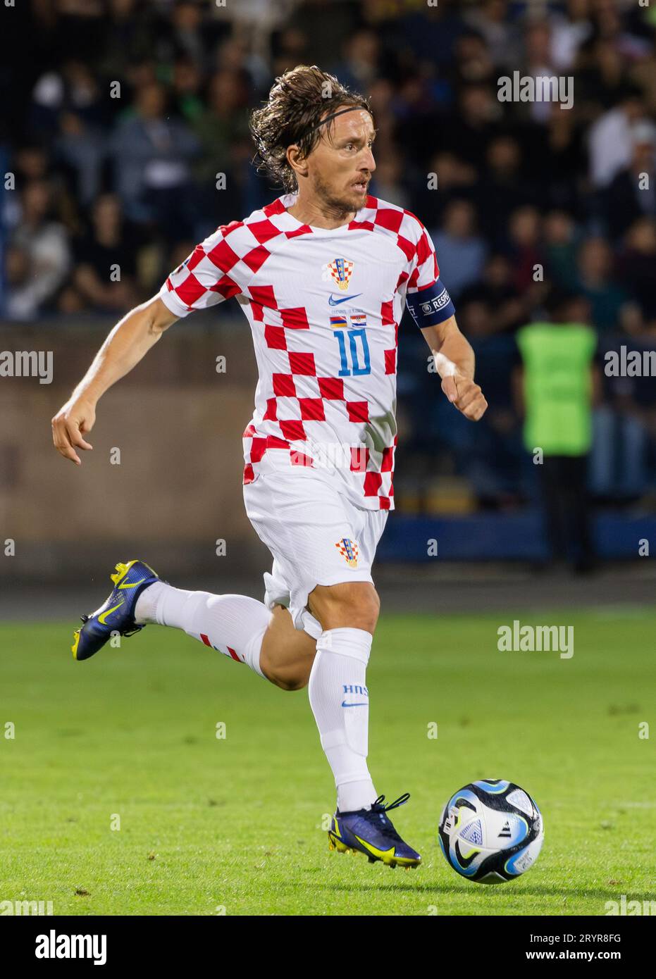 A portrait of Luka Modric, the Croatian national football team captain ...