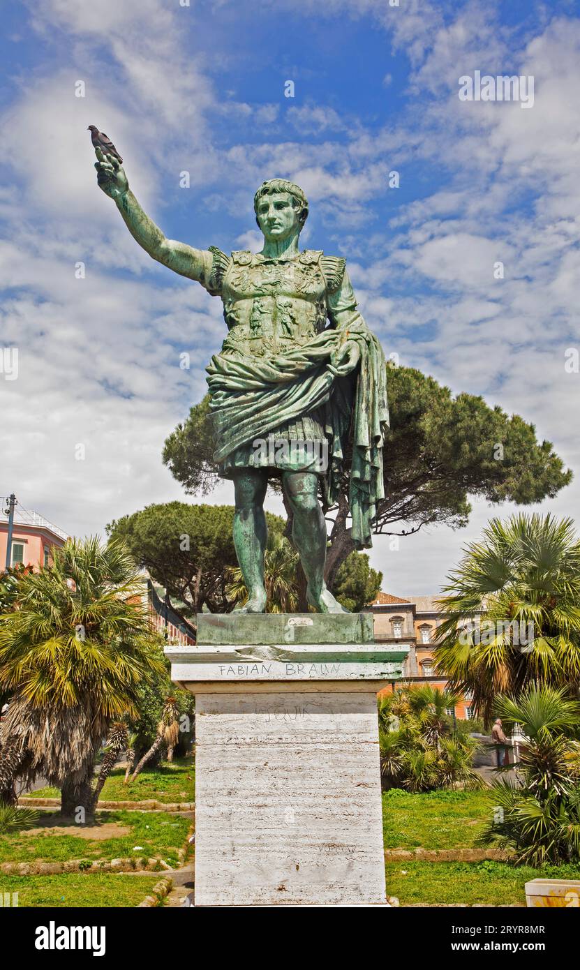 Statue of Augustus in Naples. Italy Stock Photo - Alamy