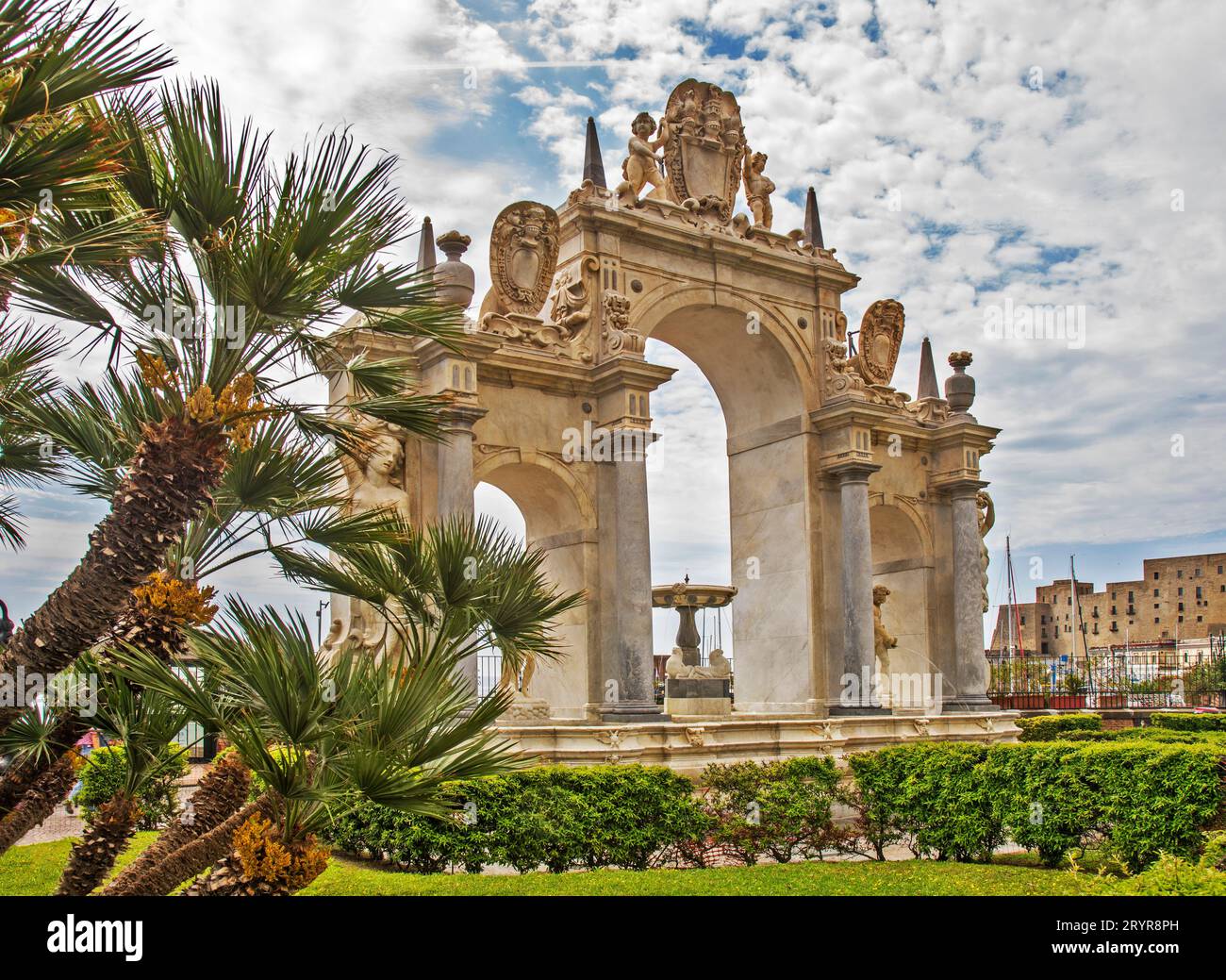 Fountain of Giant in Naples. Italy Stock Photo - Alamy