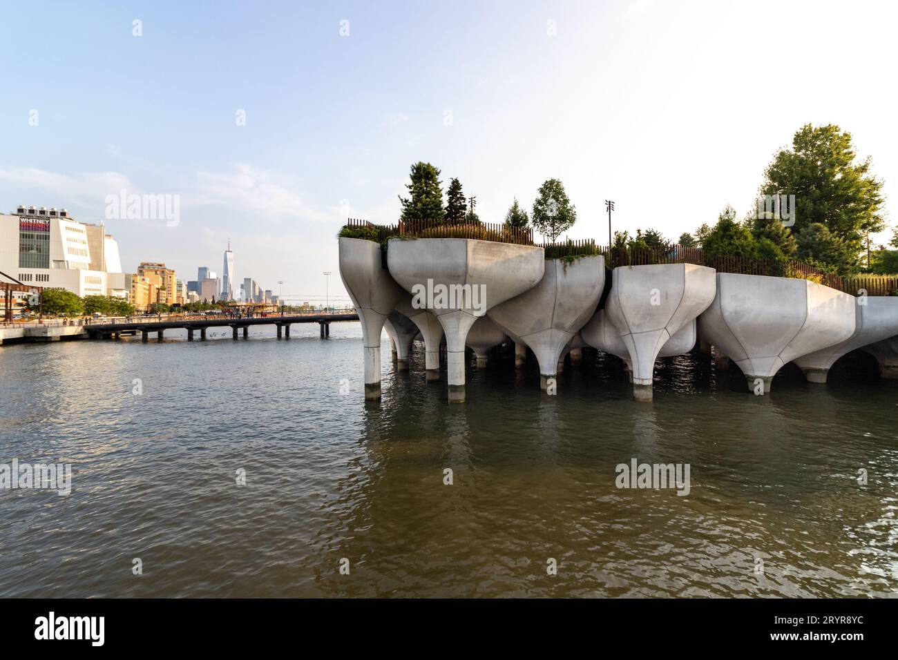 The historic Little Island, Pier 54, in the Hudson Yards area in ...