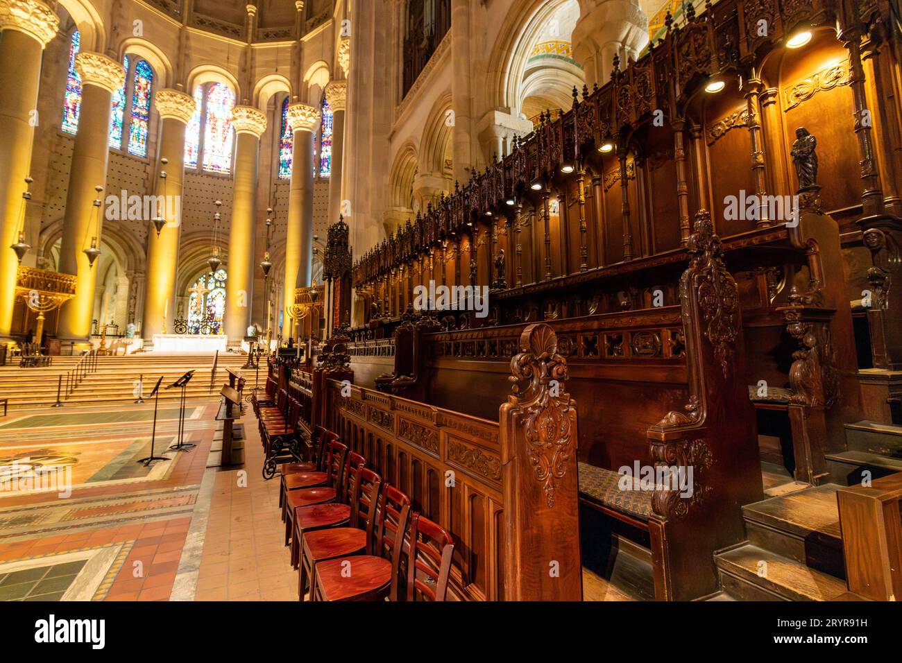 The impressive gothic-style interior of the Cathedral of St. John the ...