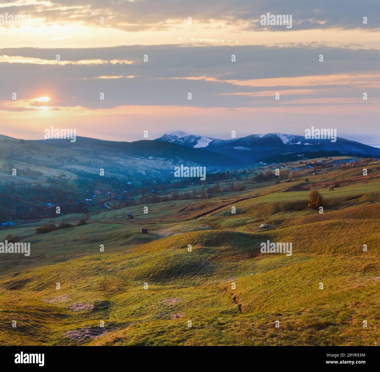 Daybreak in mountain Stock Photo - Alamy