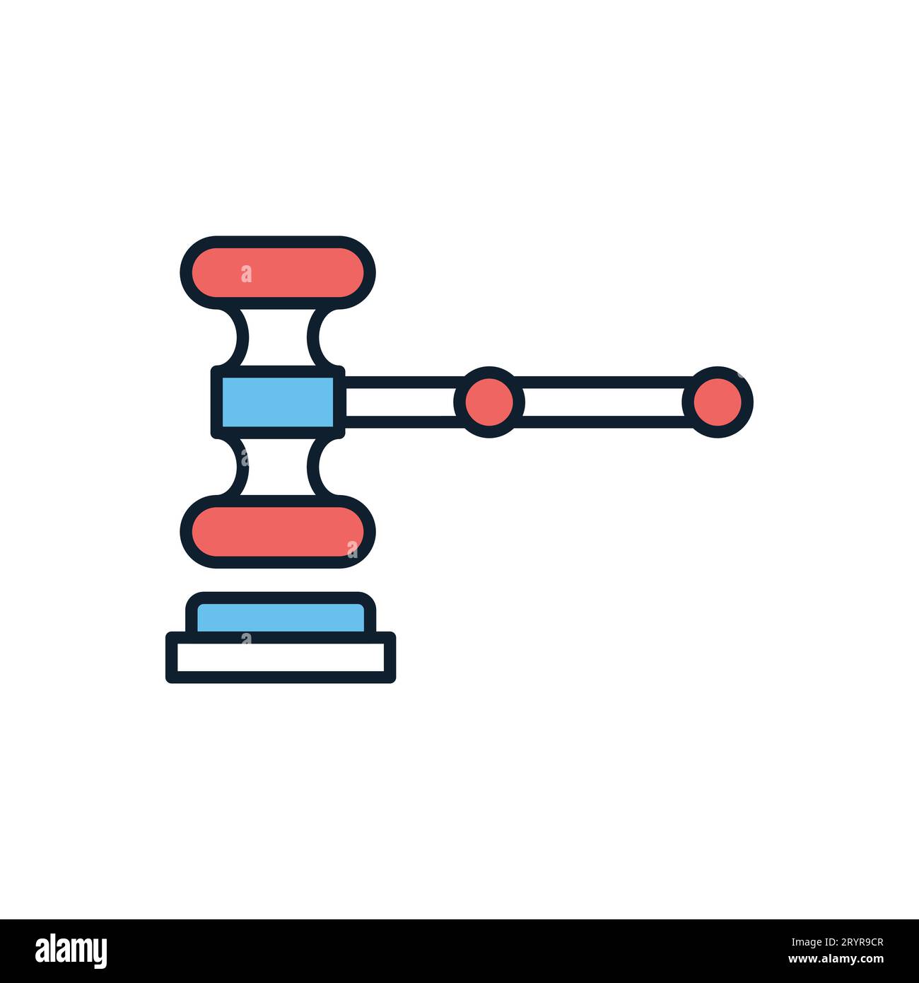 Gavel logo icon design hi-res stock photography and images - Alamy