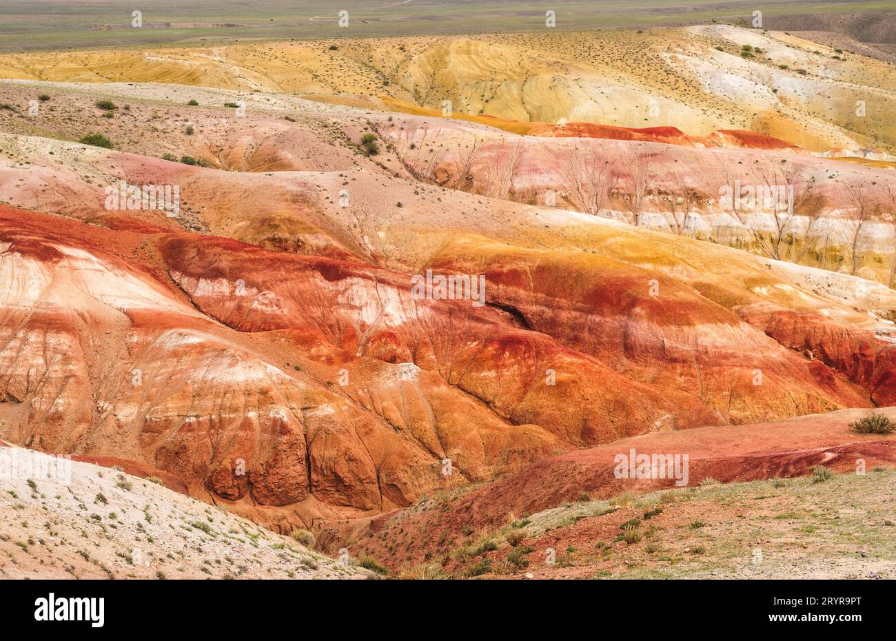Unique Mars red colorful landscape. Chagan-Uzun Altai, Russia Stock ...
