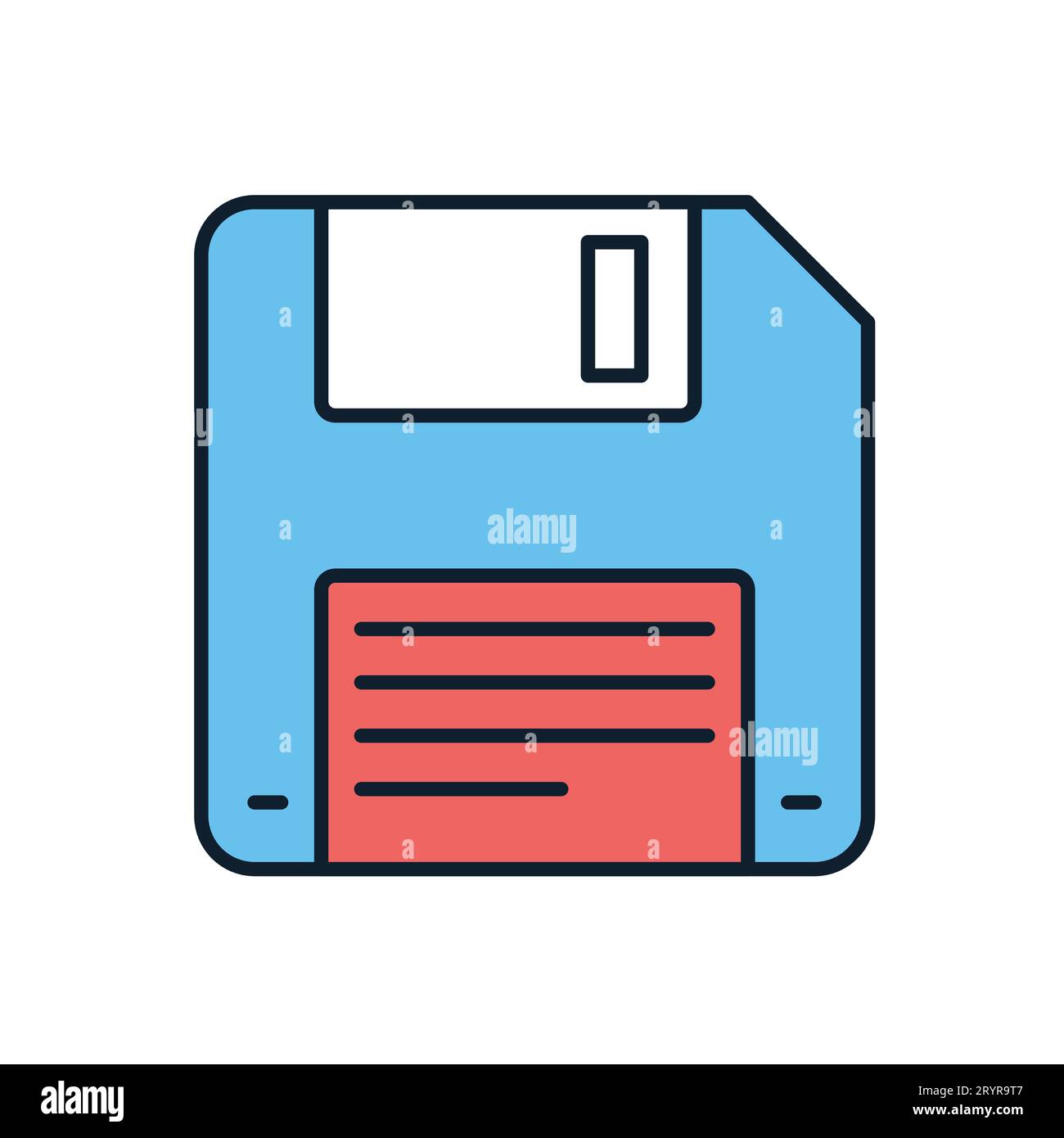 Floppy Disk Line related vector icon Stock Vector Image & Art - Alamy
