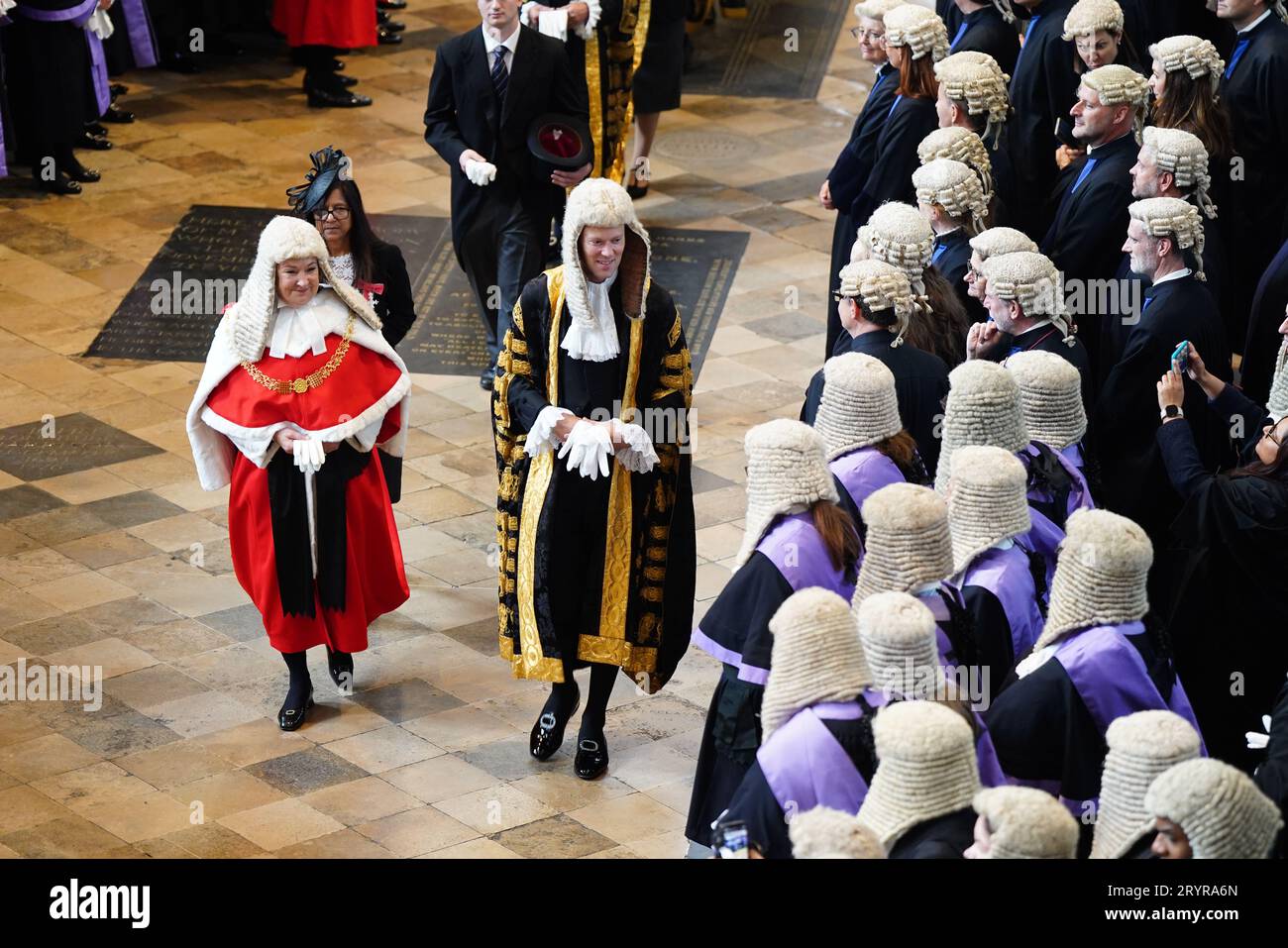 Judges, including the new Lady Chief Justice, Dame Sue Carr (left) at ...