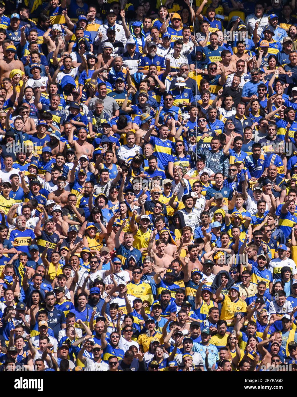 Fans of CA Boca Juniors during the Liga Argentina match between CA Boca ...