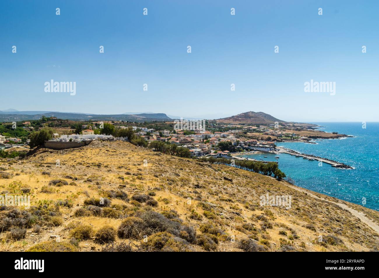 An aerial view of the stunning Mediterranean landscape featuring the ...