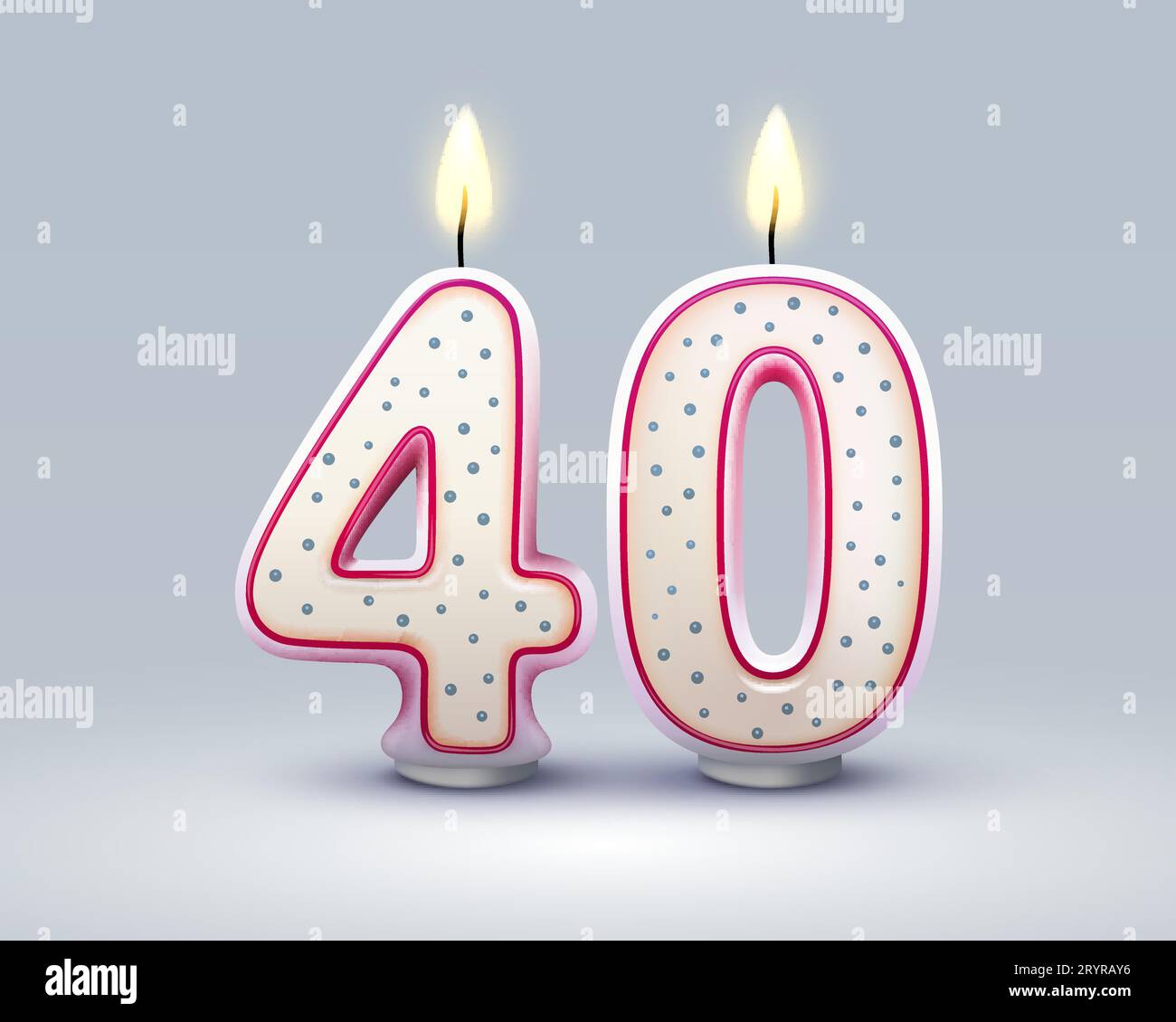 Birthday cake candles number 40 hi-res stock photography and images - Alamy