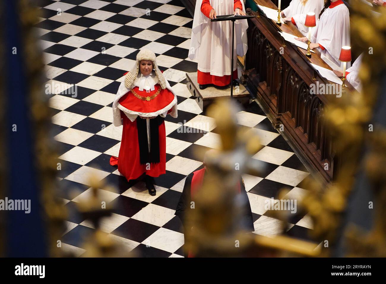 The new Lady Chief Justice, Dame Sue Carr at Westminster Abbey in ...