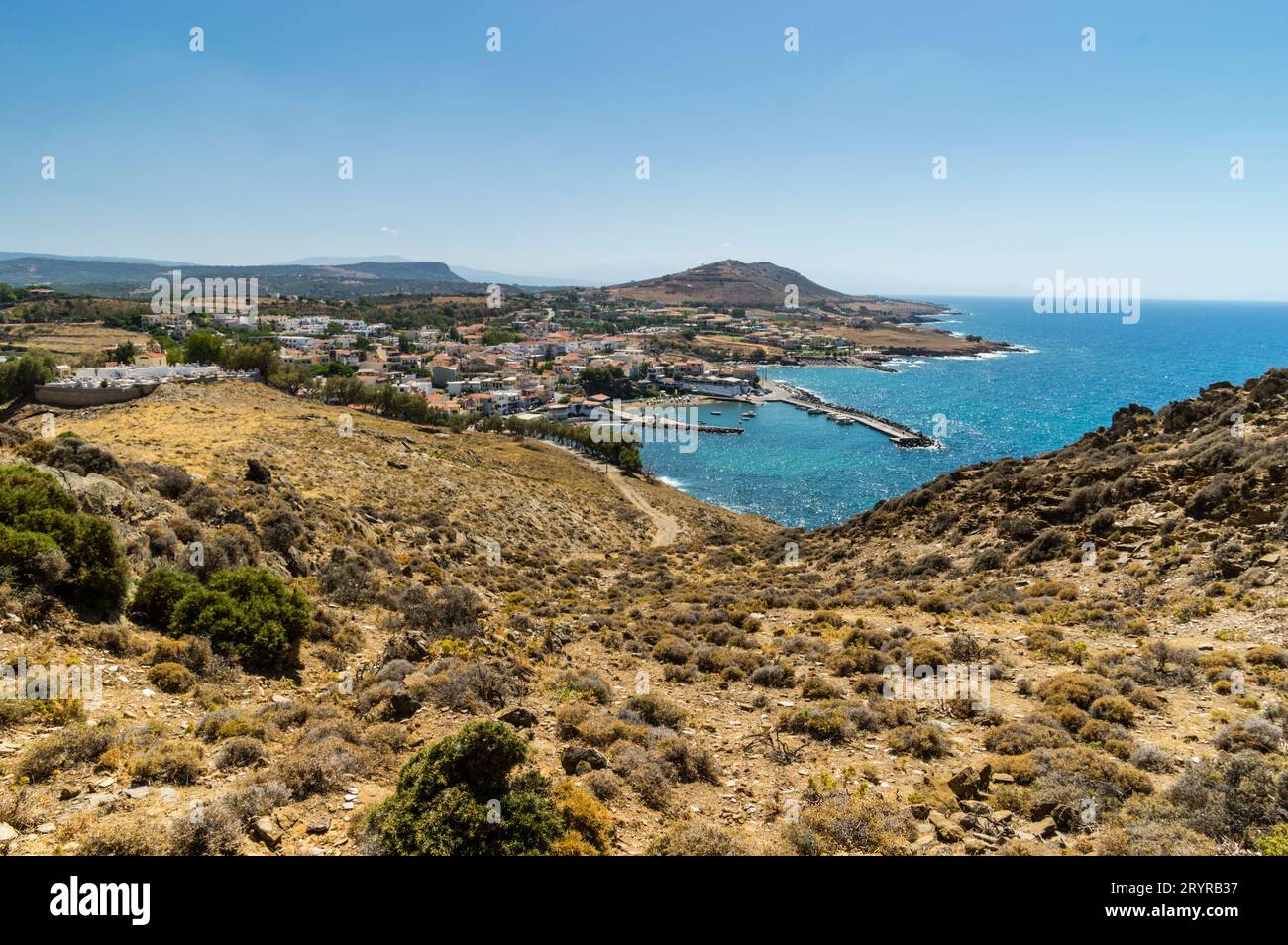 An aerial view of the stunning Mediterranean landscape featuring the ...