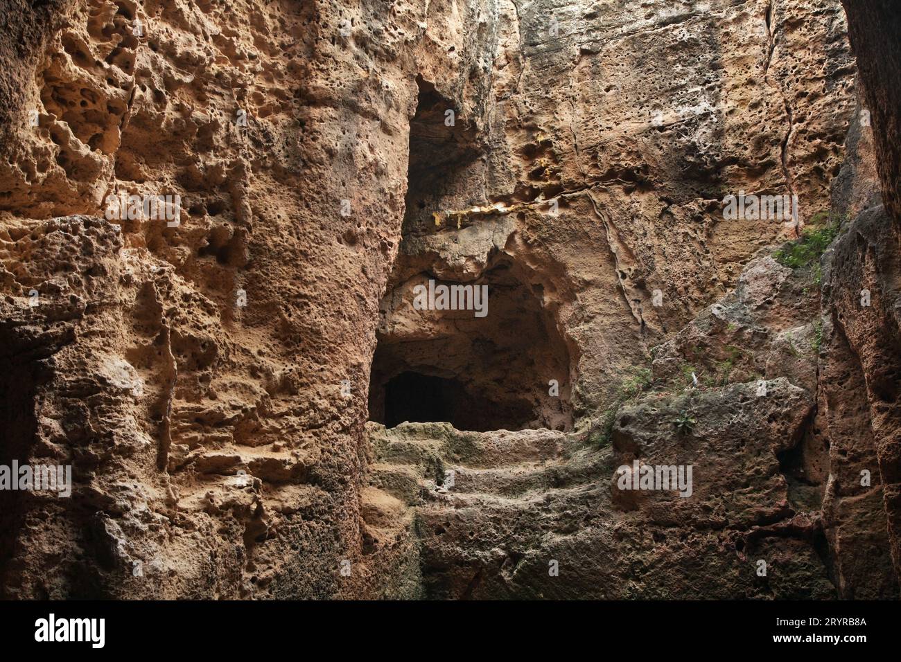 Catacombs of Fabrica Hill - Colline de Fabrika in Pafos. Cyprus Stock ...