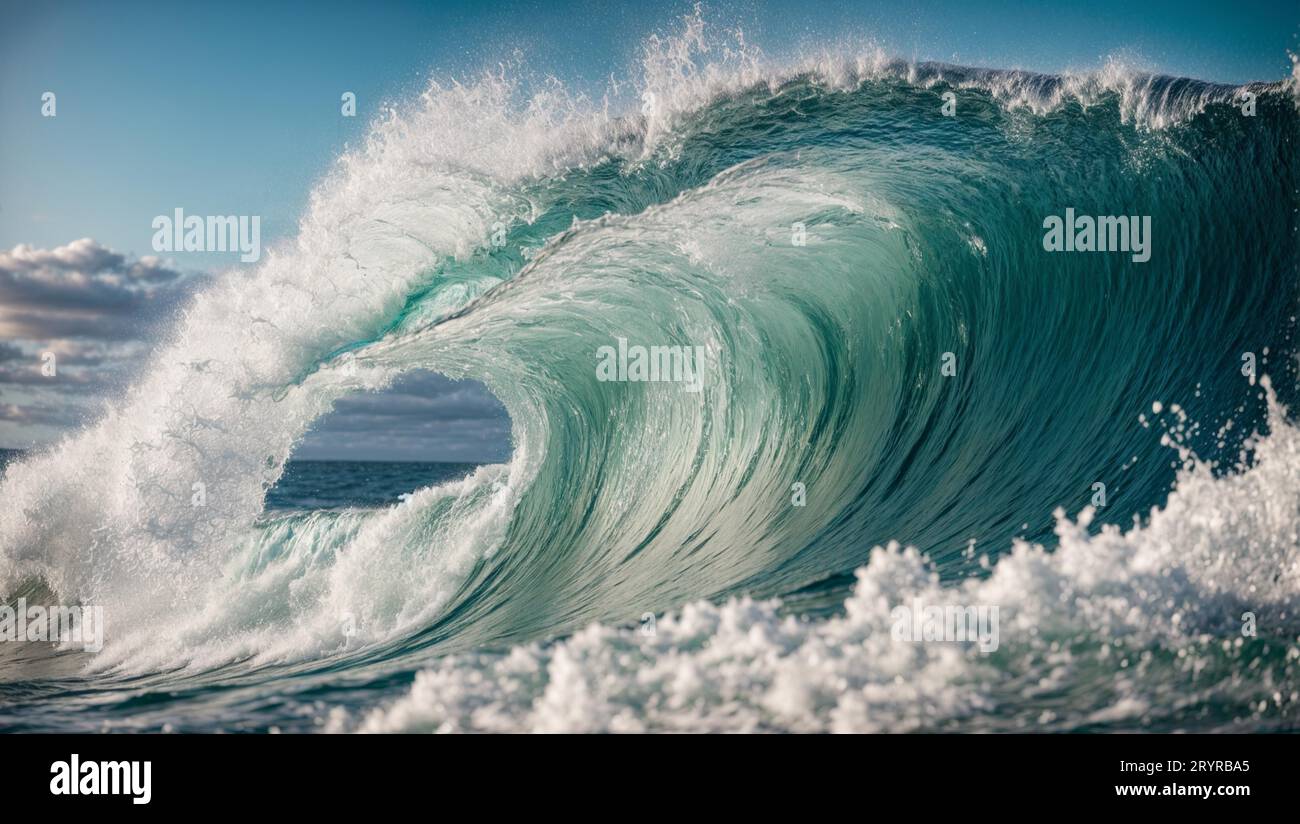 Wave crest trough hi-res stock photography and images - Alamy