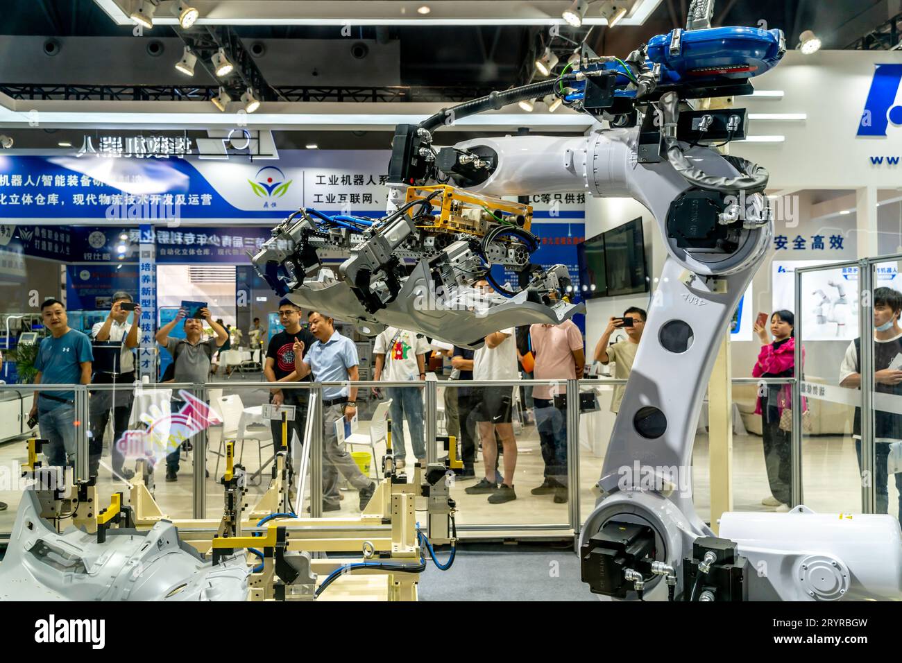 Chinese made industry robot display in Smart expo. China has widely ...