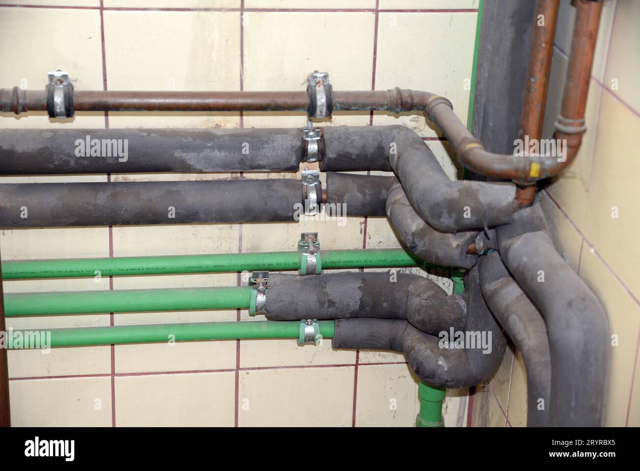Old water pipes Stock Photo - Alamy