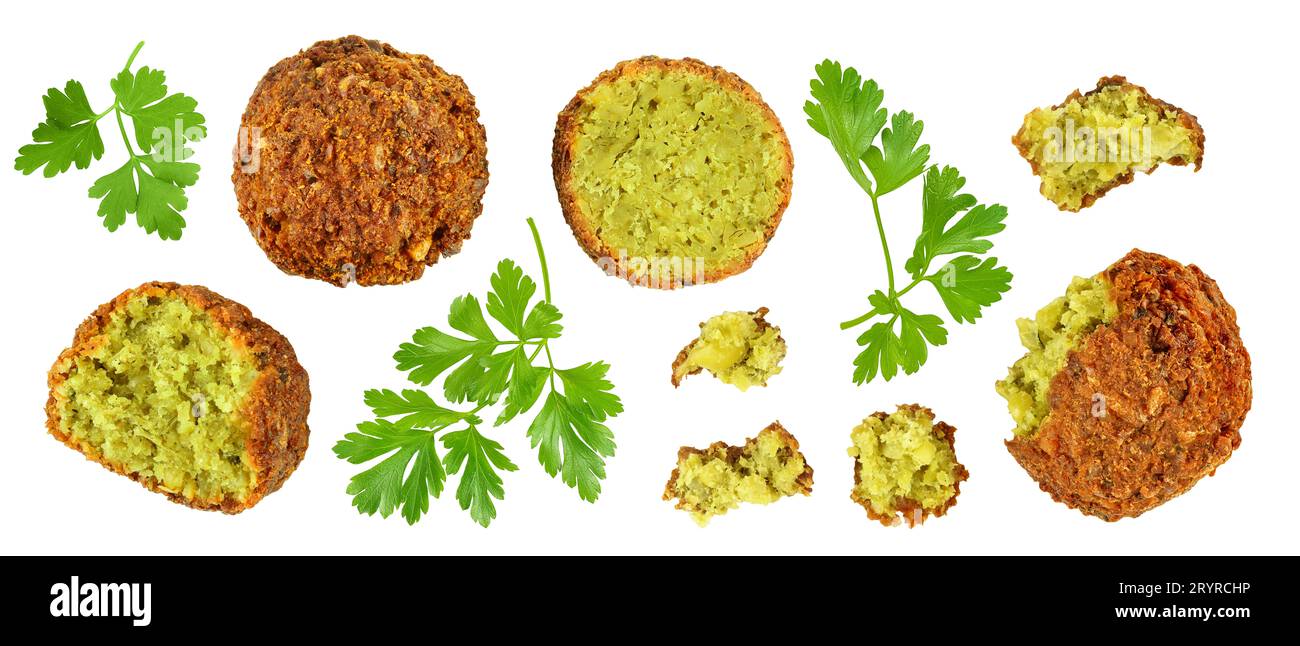 falafel ball isolated on a white background with full depth of field ...