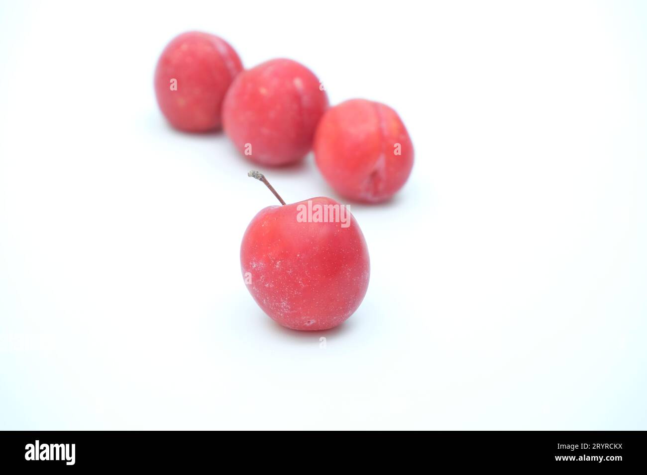Red Plum fruit , isolated on white background ,plums Stock Photo - Alamy