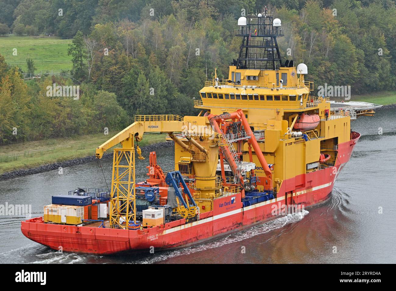Offshore Support Vessel SUBSEA VIKING passing the Kiel Canal Stock ...
