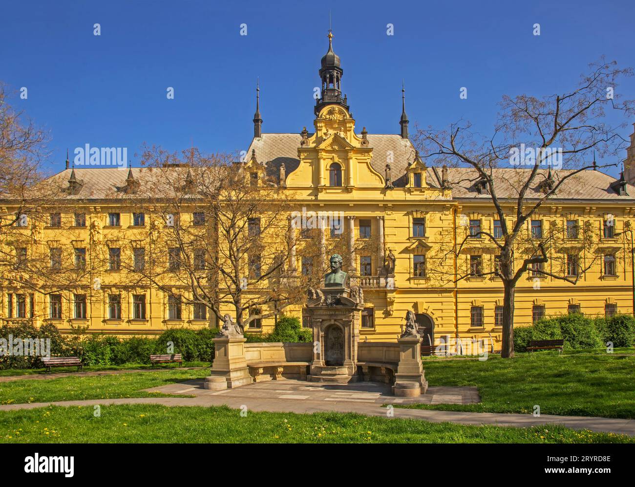 czech, republic, czechia, prague, charle, square, karl, monument ...