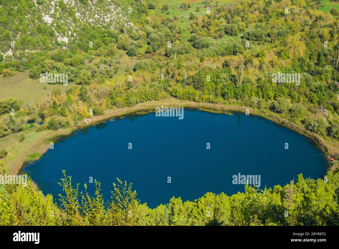 Cikola river source and canyon in inland Dalmatia, Croatia Stock Photo ...