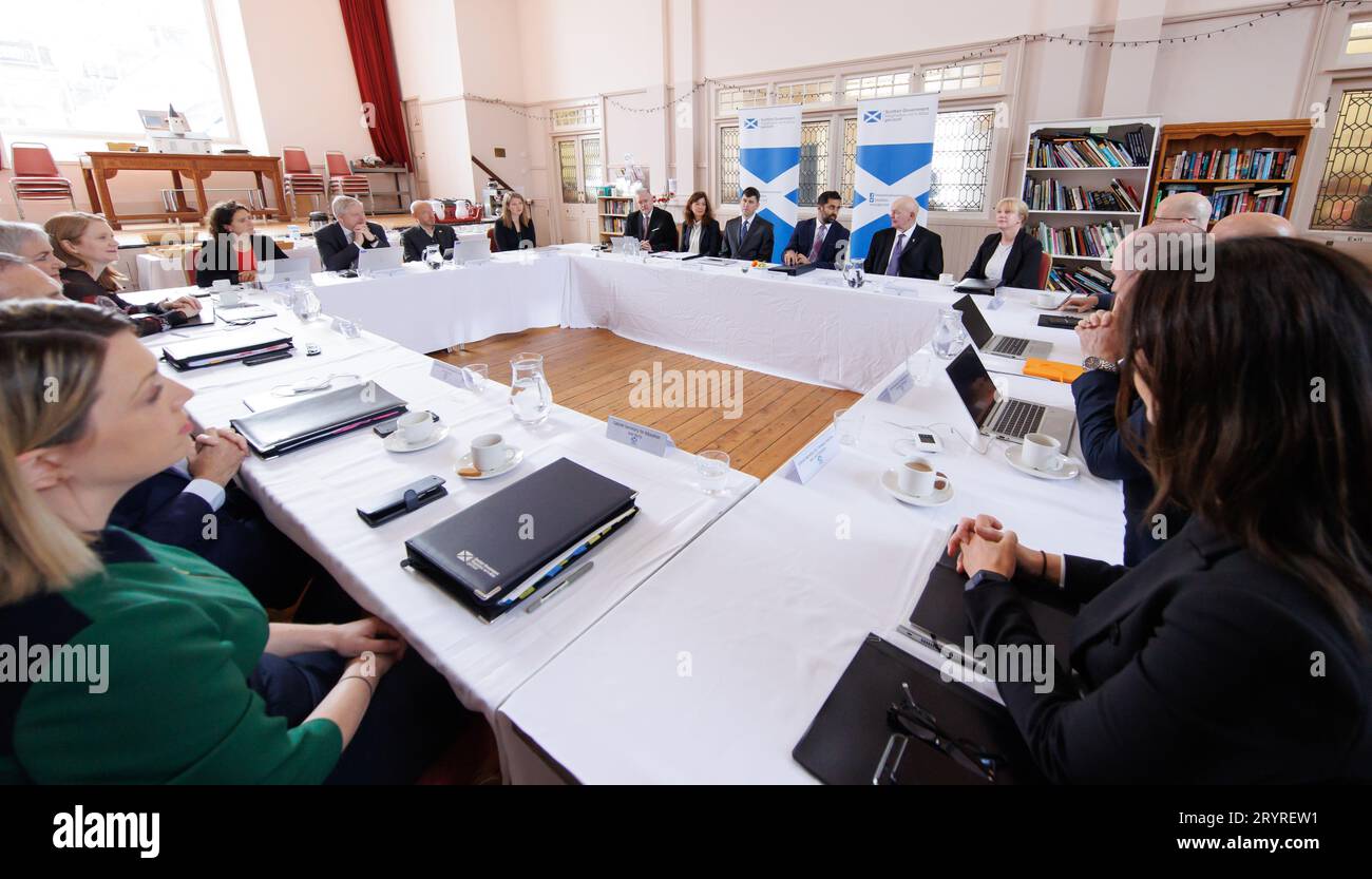 The cabinet meeting at the Inveraray Parish Church during a visit to ...