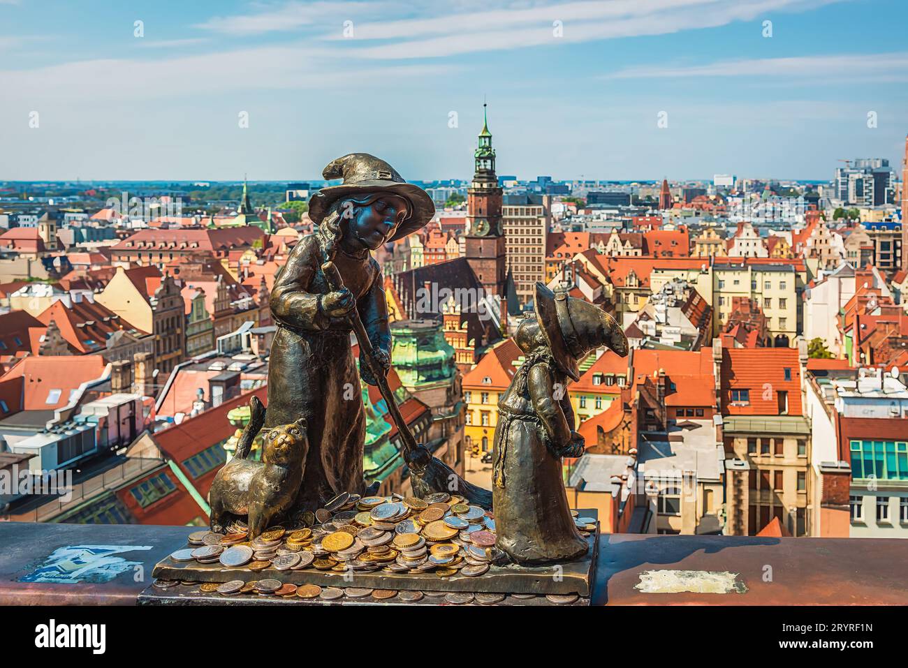 Wroclaw, Poland 08.23. 2023 Wroclaw Dwarfs. Witches Tekla and Martynka ...