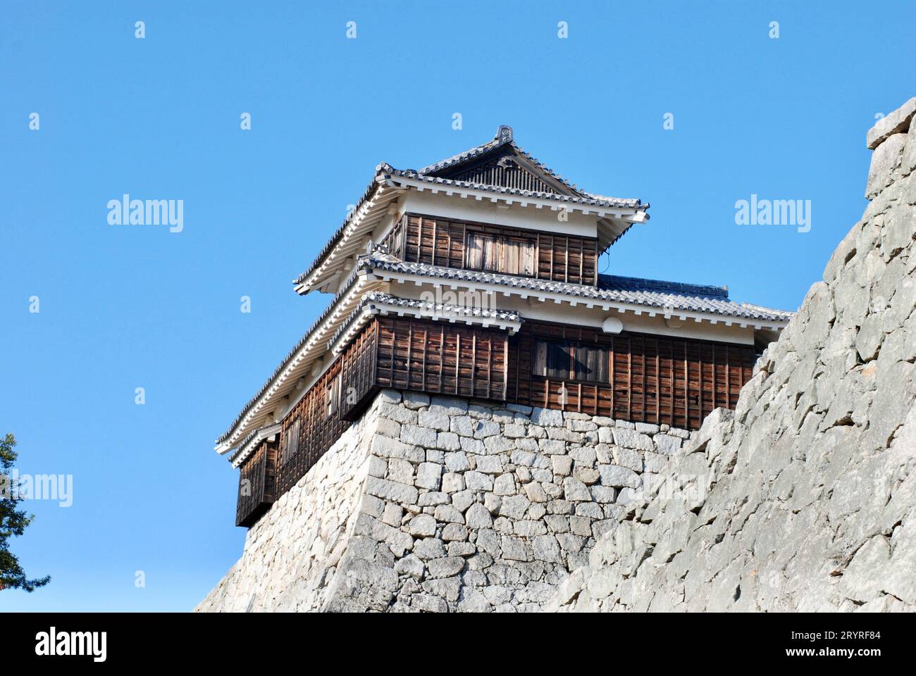 An awe-inspiring view of Matsuyama Castle in Matsuyama, Japan Stock ...
