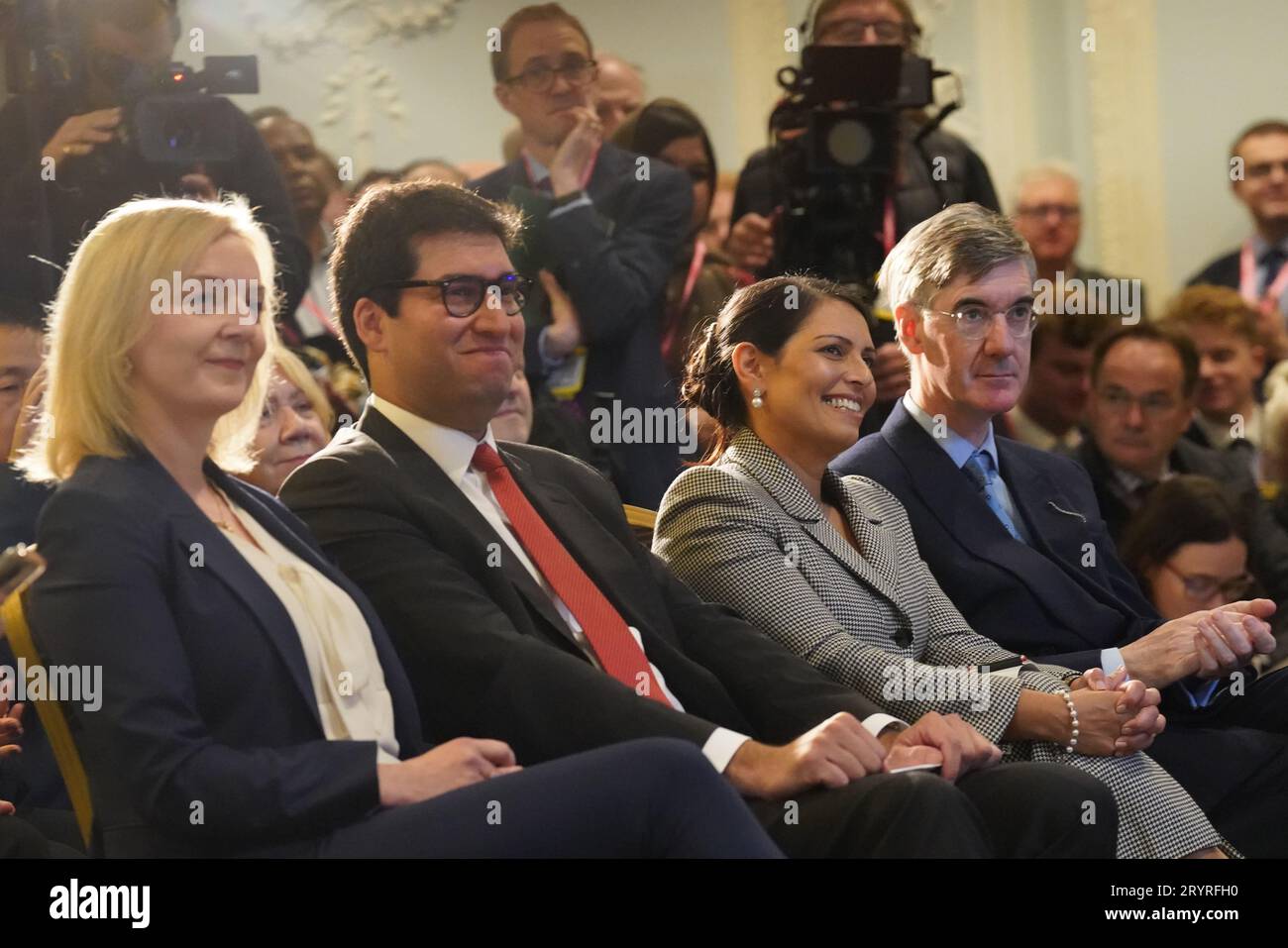 (Left to right) Liz Truss, Ranil Jayawardena, Dame Priti Patel and Sir ...