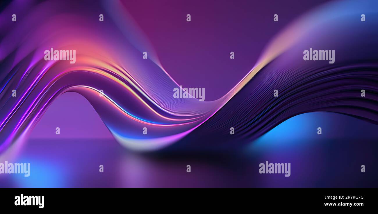 Big Neon Wave Background Stock Photo - Alamy