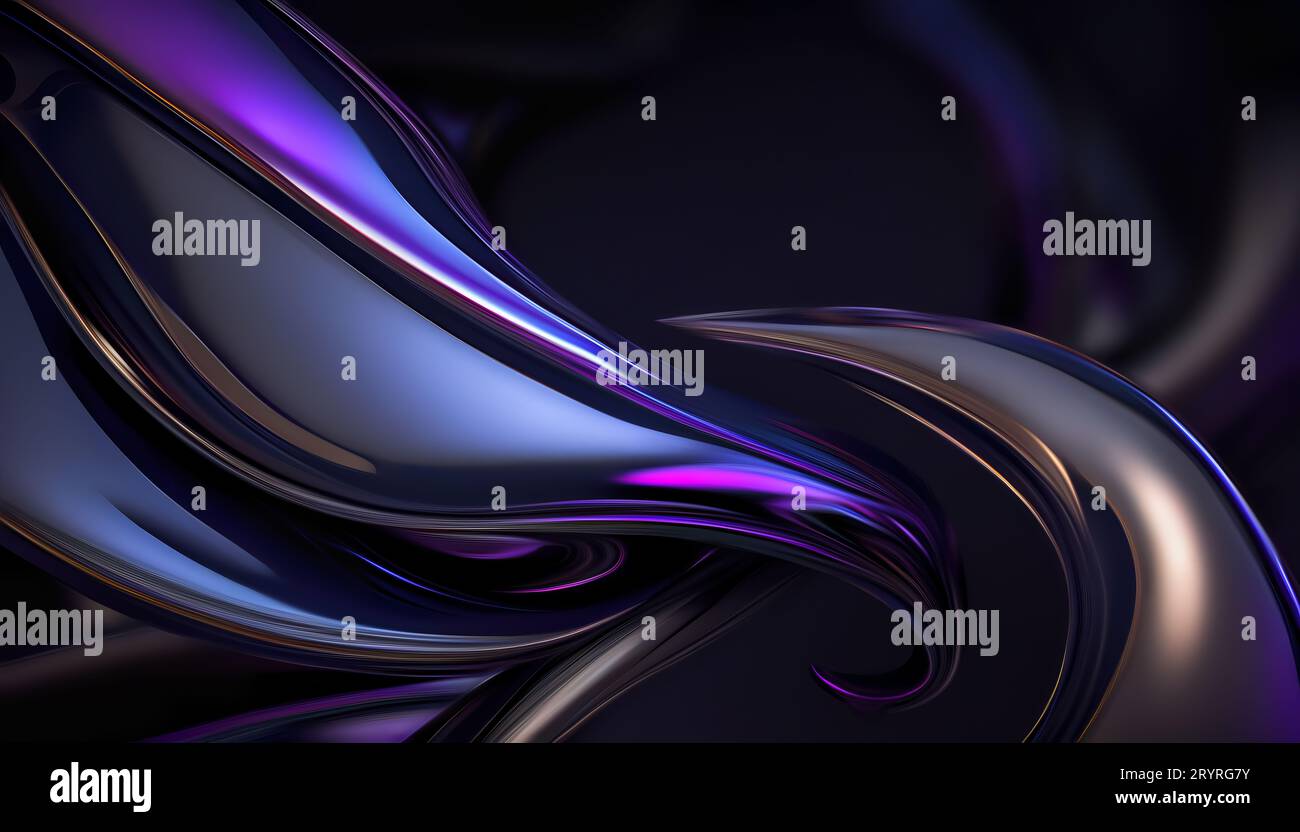 3D Chrome Waves Background Stock Photo - Alamy