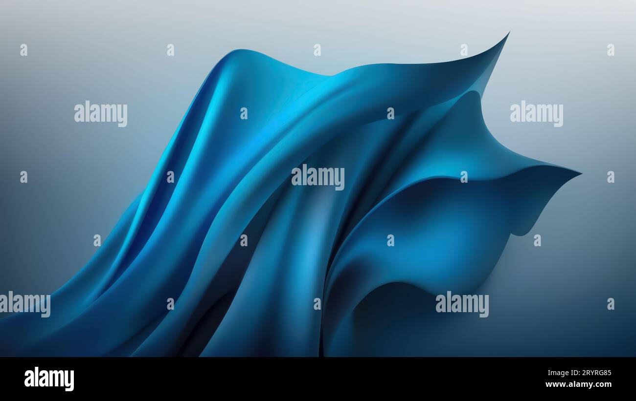 Blue Silk Waves Background Stock Photo - Alamy
