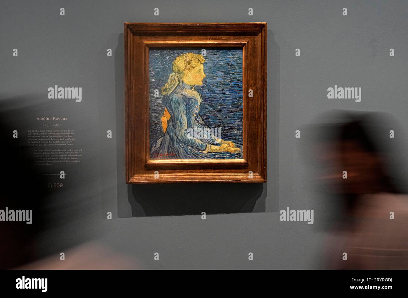 People walk past Vincent Van Gogh's oil on canvas painting "Adeline ...
