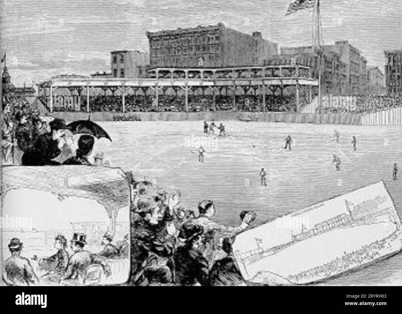 Lake-Shore Park 1883; Interstate Exposition Building visible in left ...