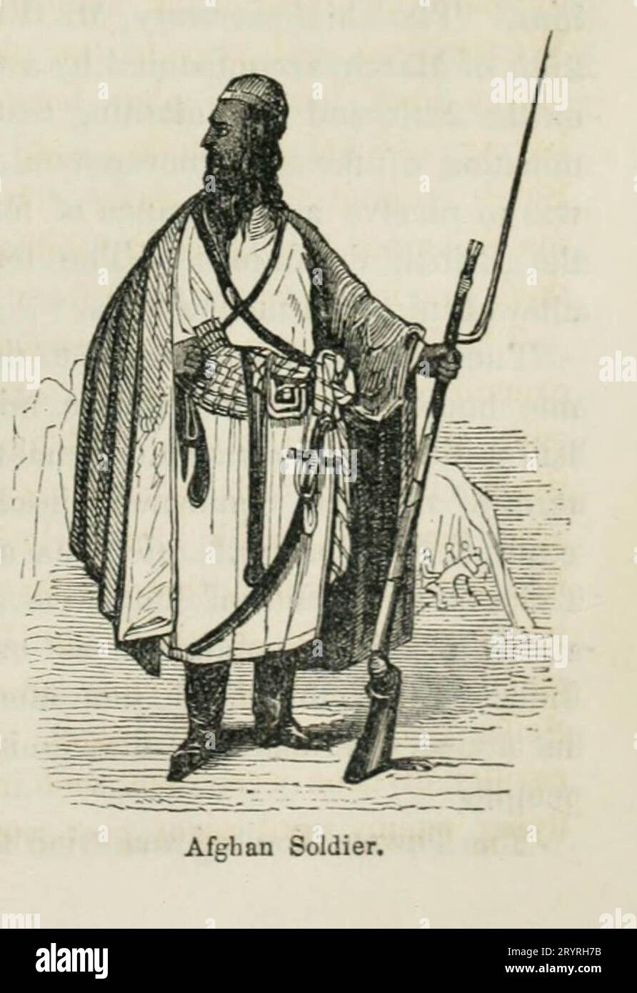 19th century Afghan with jezail Stock Photo - Alamy