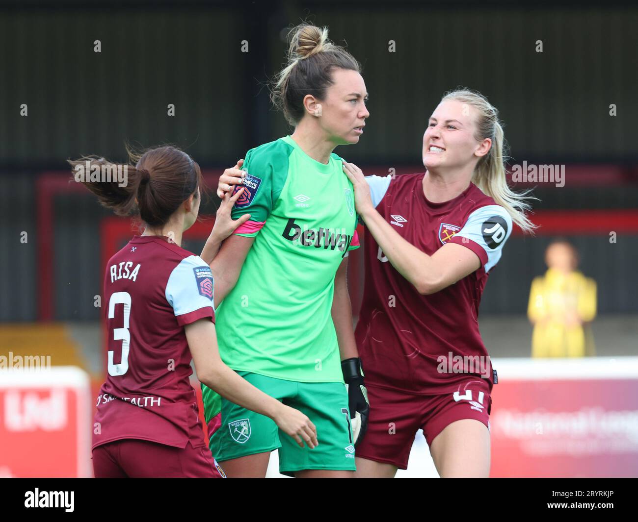 Mackenzie Arnold Of West Ham United Wfc Celebrates With Shannon Cooke