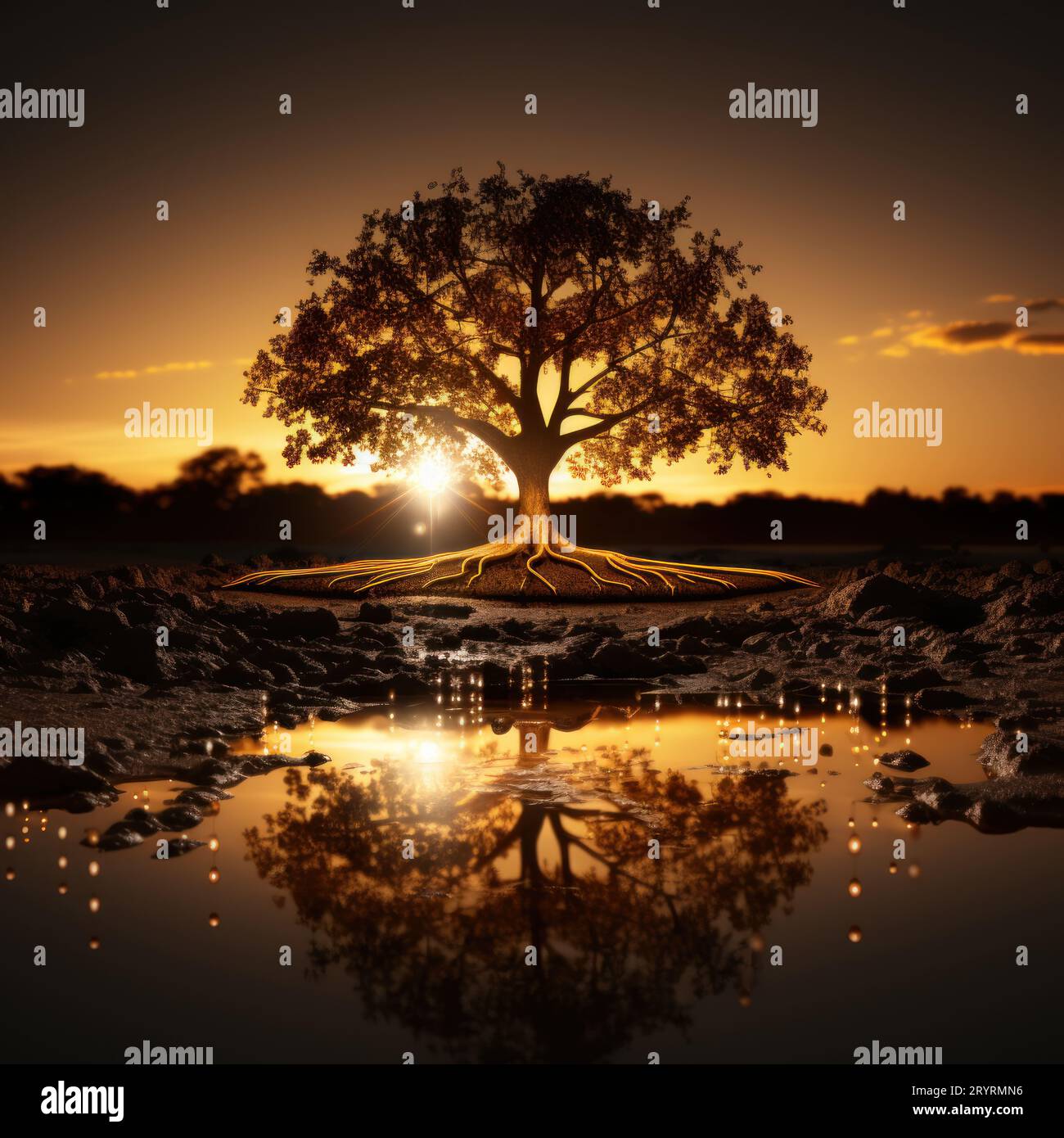 Tall tree surrounded hi-res stock photography and images - Alamy