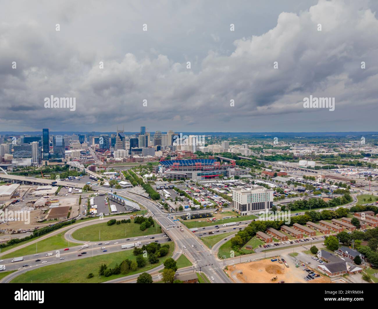 Aerial View Of Nashville, Tennessee Stock Photo - Alamy
