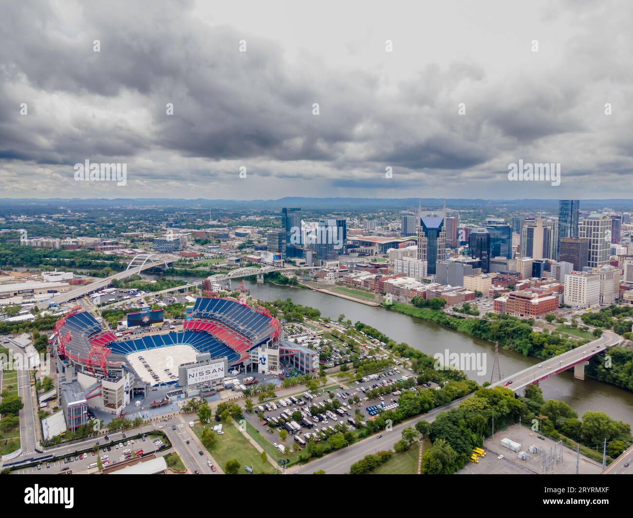 Aerial View Of Nashville, Tennessee Stock Photo - Alamy