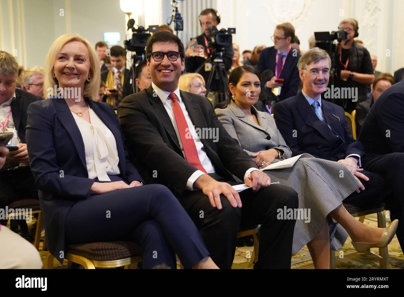 (Left to right) Liz Truss, Ranil Jayawardena, Dame Priti Patel and Sir ...