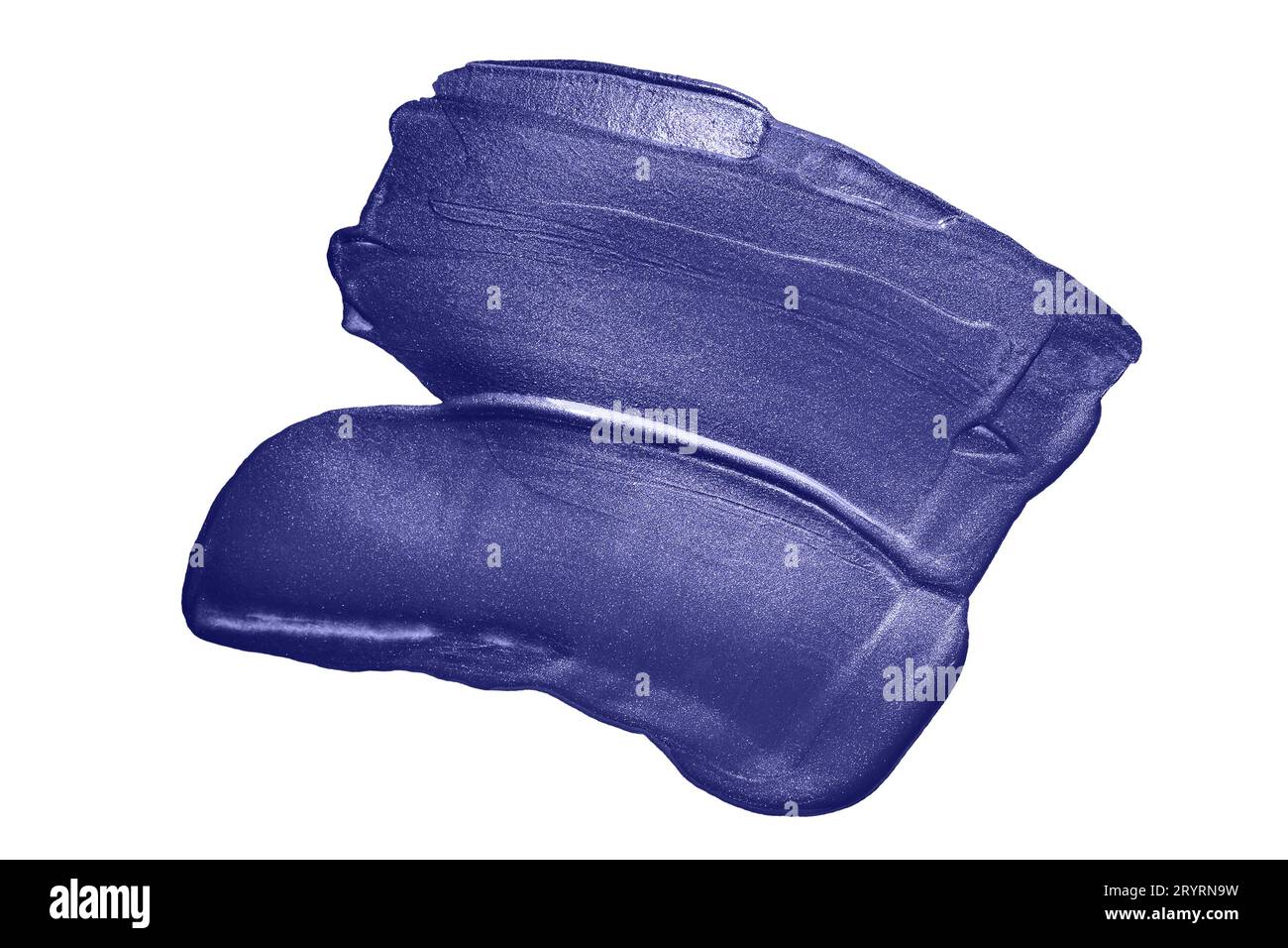 Violet metallic paint stroke isolated on white background. Paint ...