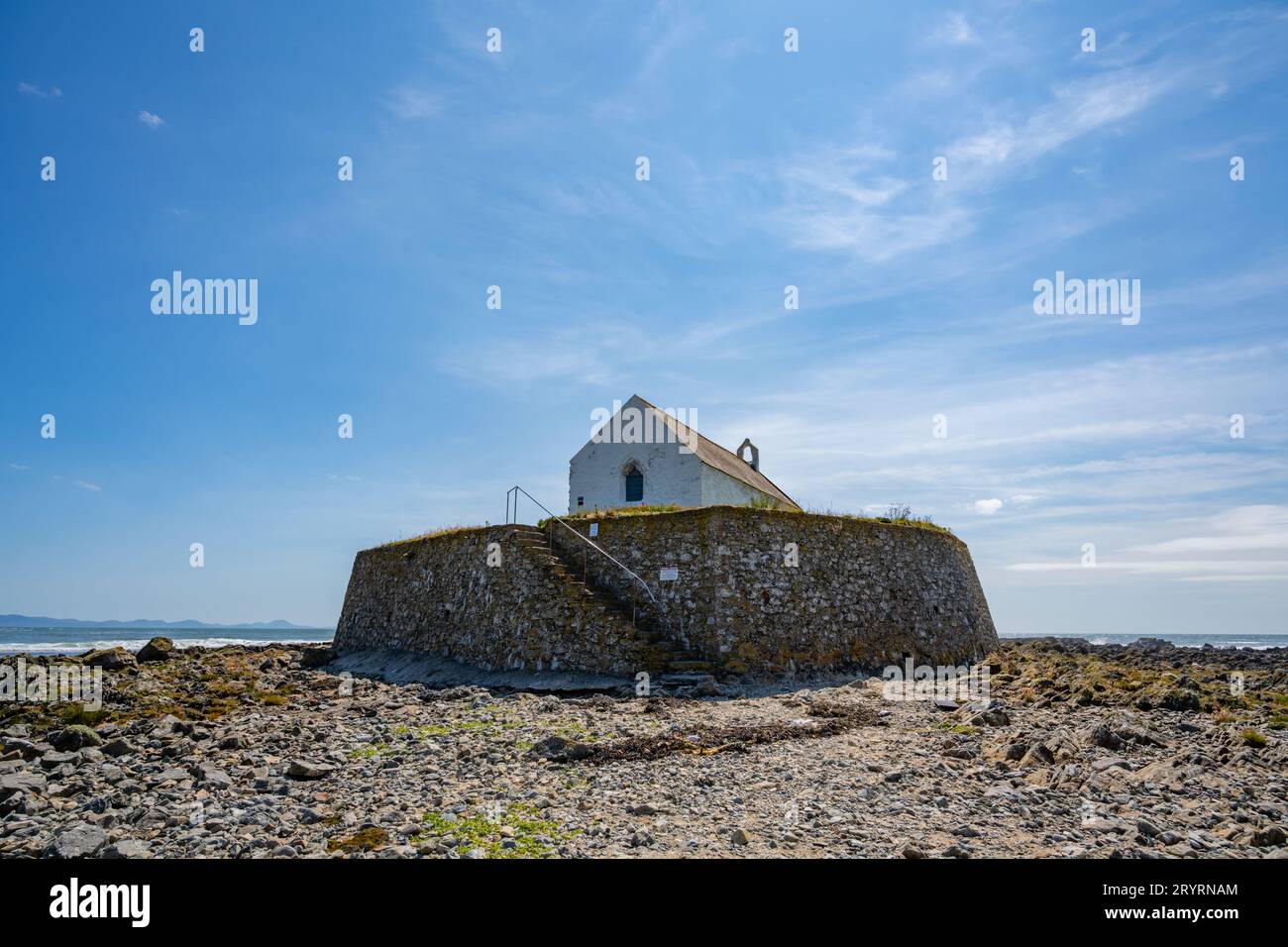 The Church of St. Cwyfan, Porth Cwyfan, Aberffraw, Isle of Anglesey ...