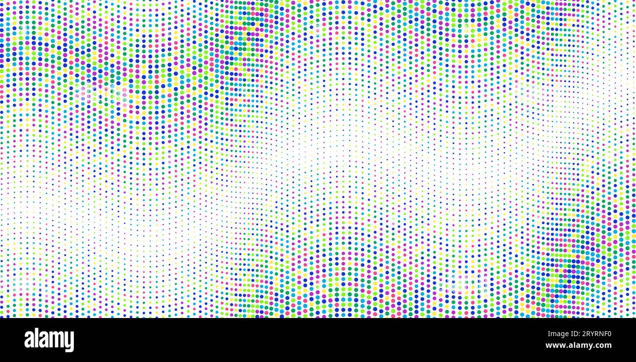 Halftone waves seamless pattern. Abstract multicolor graphic vector ...