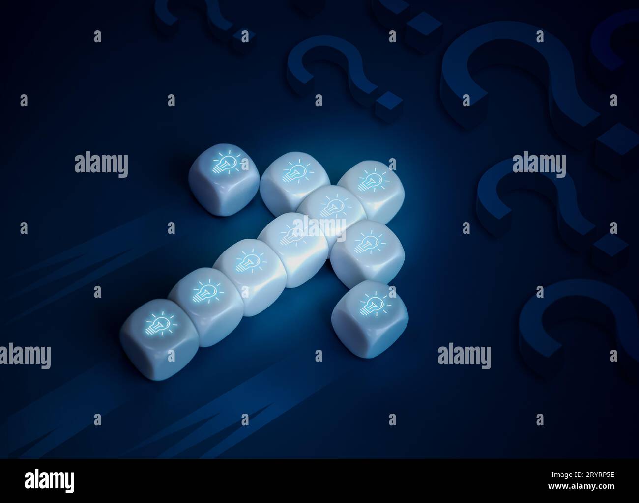 Business solutions and troubleshooting concept. Creative idea lightbulb ...