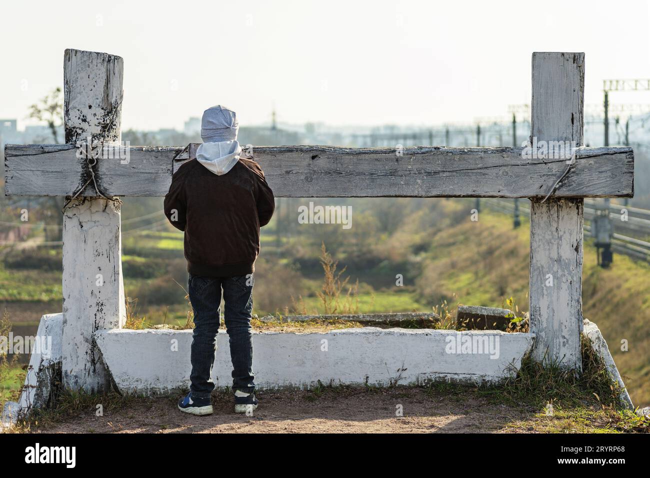 The teenager, children in dead-end siding. The man at the deadlock ...