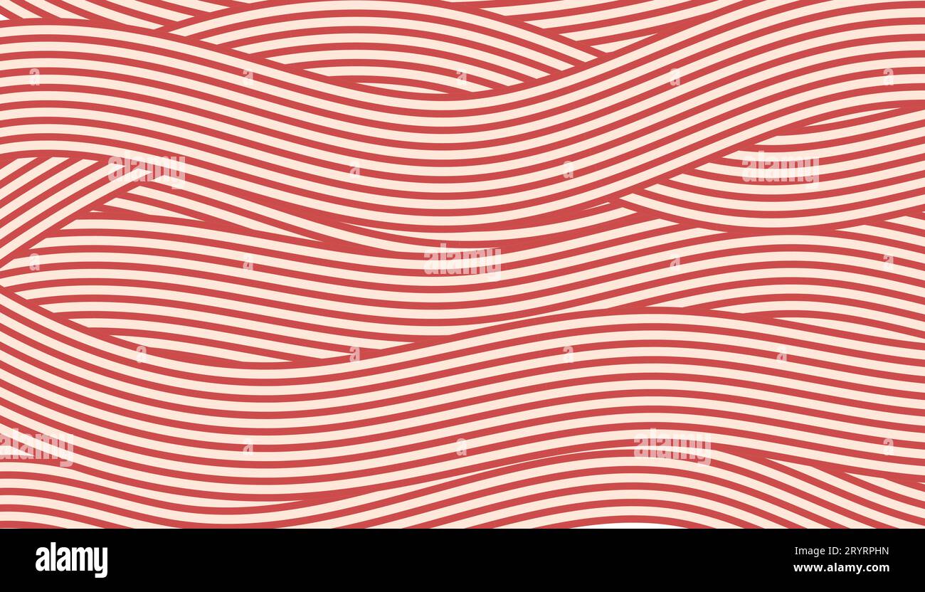Red pasta spaghetti texture. Wavy geometric line background Stock ...