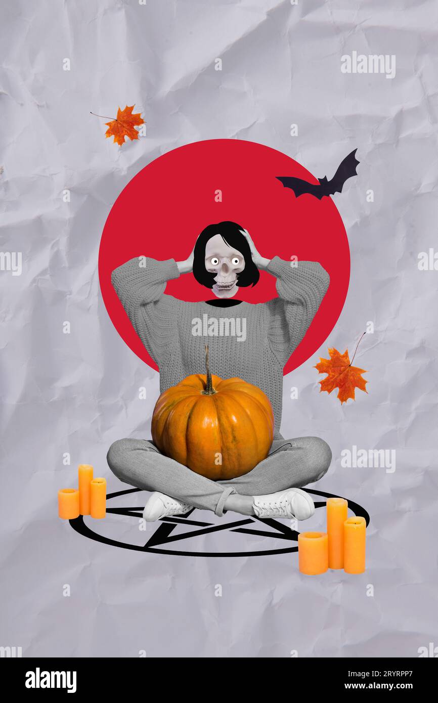 Placard collage of afraid scared weird arm touching weird zombie hands ...