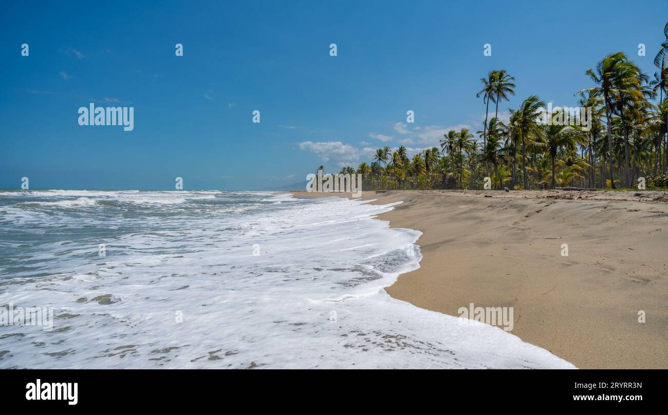 Gorgeous Caribbean beach. Costeno beach on the Caribbean coast of ...