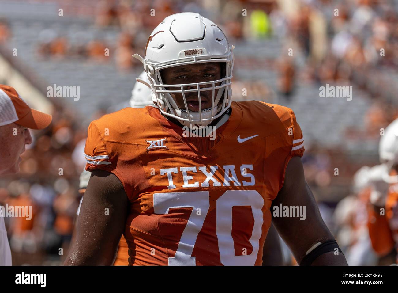 AUSTIN, TX - SEPTEMBER 30: Texas Longhorns offensive lineman Christian ...