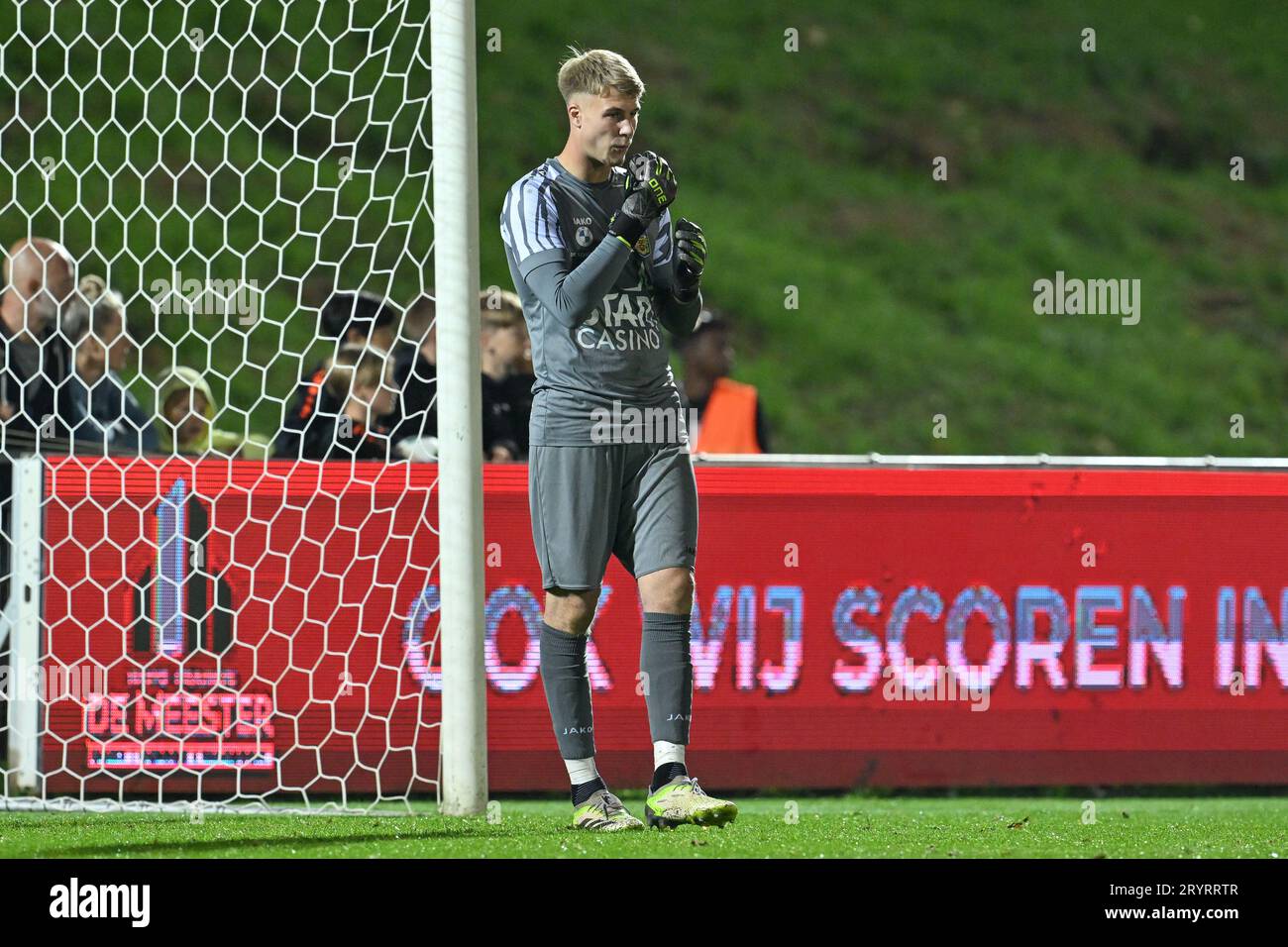 goalkeeper Beau Reus (12) of SK Beveren pictured during a soccer game ...